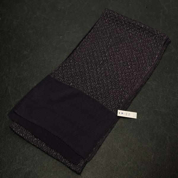 ふくれ帯揚 　パープルグレー【素材】正絹100％