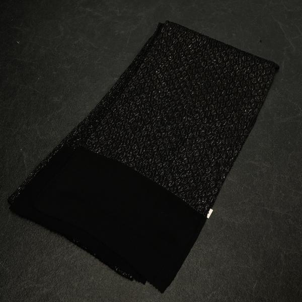 ふくれ帯揚 　黒【素材】正絹100％