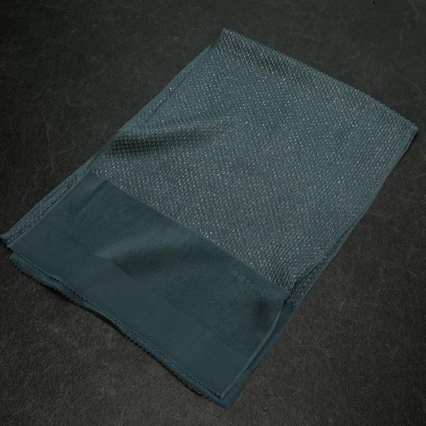 ふくれ帯揚 　ブルーグレー【素材】正絹100％