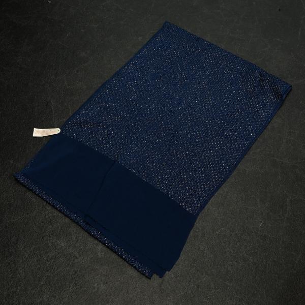 ふくれ帯揚 　紺【素材】正絹100％
