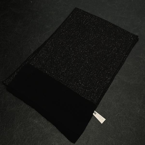 ふくれ帯揚 　黒【素材】正絹100％