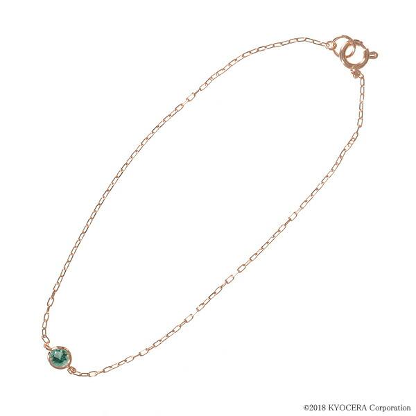 エメラルドを1石使用したシンプルなデザインに仕上げました。ふと目がいってしまう腕もとに1石きらりと輝くエメラルド。また、これだけシンプルですと服装やシーンを選ばずお使い頂けるのがこのブレスレットの特徴です♪素材はK18ピンクゴールドで可憐な...