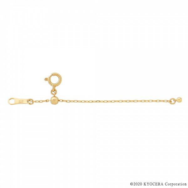 取り外し可能なネックレス用K18スライドチェーンアジャスター。φ1.0mm、長さ5cmのあずきチェーンを使用。【素材】K18イエローゴールド【形状】小豆チェーン【全長】約5cm(フリーアジャスター)【重量】約0.42g【幅】約1.0mm【プ...