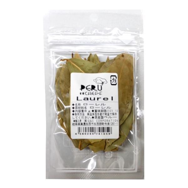 ＜商品詳細＞■原材料 ：ローレル■内容量 ：8g   ■賞味期限：別途商品ラベルに記載■原産国：ぺルー■保存方法：高温多湿を避け常温で保存してください。