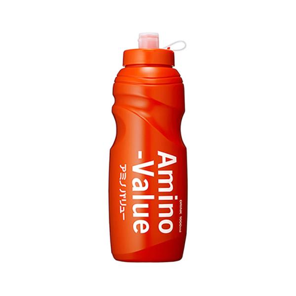 スポーツ時の必須アイテム1L用のスクイズボトルクラブ活動、レジャーに!◆素材：プラスチック◆直径86×251mm◆容量：946mlスポーツ時に持ち運びができる1リットル用スクイズボトル。アミノバリューのデザインです【納期目安：土日祝を除く5...