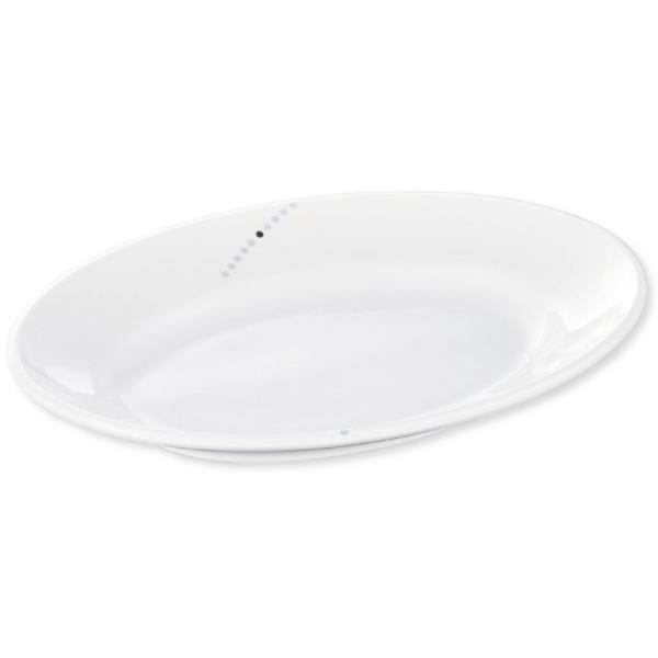 メニューに応じて、お好みに応じて。いろいろと自在に組み合わせて料理を楽しく彩ります。電子レンジはご使用いただけません。■商品名：オーバルプレート■サイズ：260×185×高さ38mm■満水容量：620cc■材質：メラミン■耐熱温度：120℃...