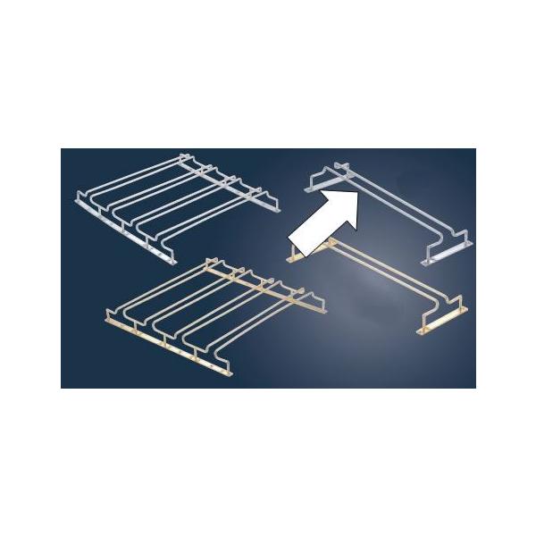 ■サイズ：130×410×H50mm　■レール内幅：21mm　■レール奥行：390mm　■グラスベース内幅：95mm　※両方からの収納・取り出しが可能です。ネジ付き。