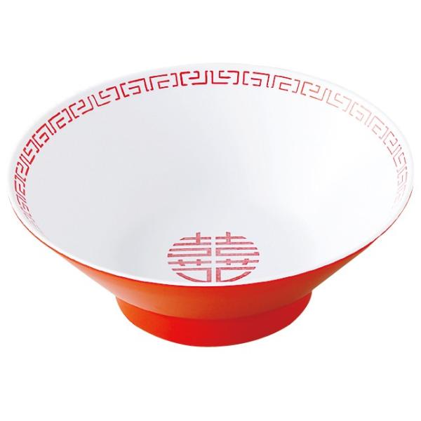 長年愛される、伝統柄の美しさ。竜電文を二度押し成形法により表現しました。豊富なバリエーションの「瑞祥」シリーズ。■メーカー：エンテック/ENTEC(千羽鶴印)■商品名：中華丼・新型 ■柄名・シリーズ名：瑞祥（ずいしょう） 外赤内白■型番：C...