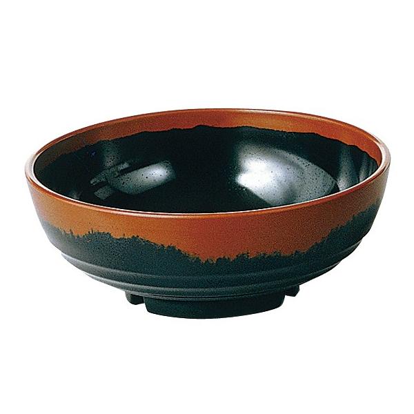 素朴な風合。■メーカー：エンテック/ENTEC(千羽鶴印)■商品名：丼 ■柄名・シリーズ名：長次郎窯 内黒■型番：AN69B■サイズ：直径198mm×高さ76mm・容量1250cc■材質：メラミン■耐熱温度：120℃■食器洗浄機：使用可■食...