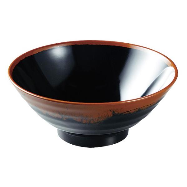 素朴な風合。■メーカー：エンテック/ENTEC(千羽鶴印)■商品名：そば丼・大 ■柄名・シリーズ名：長次郎窯 内黒■型番：AN65B■サイズ：直径191mm×高さ80mm・容量1020cc■材質：メラミン■耐熱温度：120℃■食器洗浄機：使...