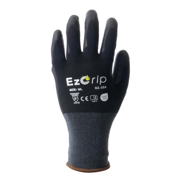 ◆品番:EZ-324◆品名:EzGrip(イージーグリップ)◆色:ブラック◆原材料:原手：ナイロン、ポリウレタン手のひら：ポリウレタン、ニトリル◆サイズ:S,M,L,XL,XXL◆商品説明:■オイルをともなう作業でも優れたグリップ力を発揮特...