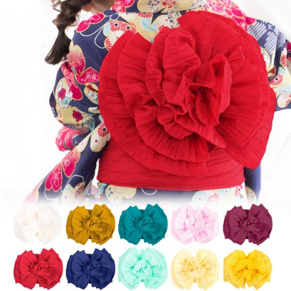 ふわふわのしわ兵児帯が簡単に着付けられるキッズサイズの作り帯が登場！かわいい定番＆パステルカラーを ご用意いたしました。こどもの浴衣を着付けたいけど、帯を結ぶのは難しそうと思っている方におすすめの作り帯です。結ぶ手順はたった3stepだけ！...