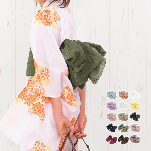 アレンジ自在で簡単に結べるこども用兵児帯登場です。しわ加工が適度な立体感を作りだしてくれるので、お花のようにふんわり、ボリューム感たっぷりに仕上げたり、アレンジは自由自在。簡単に結べるので、初心者さんでも大丈夫！くすみカラーを中心に豊富に取...
