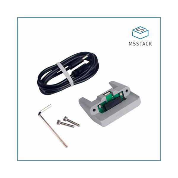 SHT30デジタル温湿度センサ搭載のM5Stack用充電スタンドです。M5Stack BasicとM5Stack Grayで利用することが可能です。