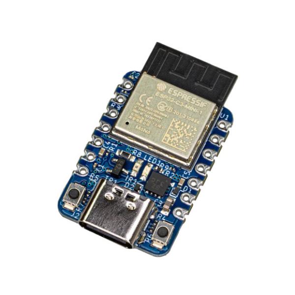 Espressif Systemsの無線通信モジュールESP32-C3-MINI-1を搭載した開発ボードです。160 MHzで動作するRISC-Vシングルコアに4 MBフラッシュと400 KB SRAMを備えた超低消費電力の開発ボードです。...