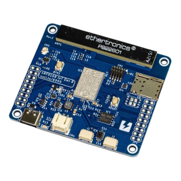 LTE-M/NB-IoTモデムとGNSSを統合したNordic SemiconductorのnRF9160モジュールを搭載したIoT開発ボードです。アプリケーションプロセッサはARM Cortex-M33で1 MBのフラッシュと256 KB...