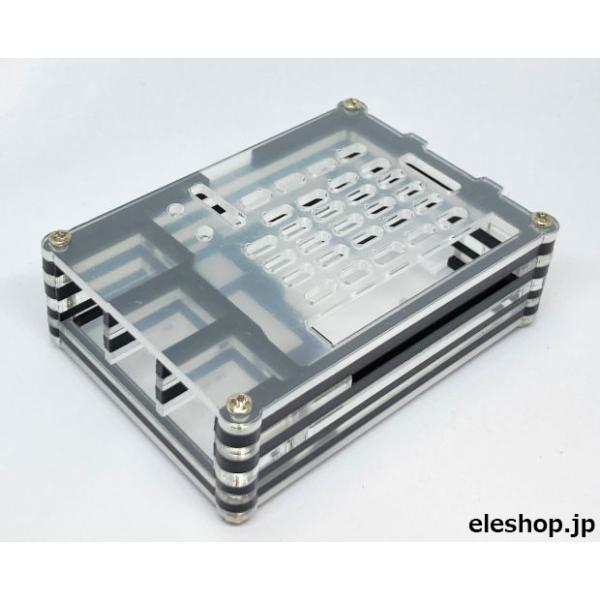 積層タイプのRaspberry Pi 5専用アクリルエンクロージャー。全9層のアクリルパーツを順番に重ねて、全体をネジ止めすることで組み立てを行います。純正アクティブクーラー(別売)にも対応。取り付けた状態でケースに組み込むことができます。...