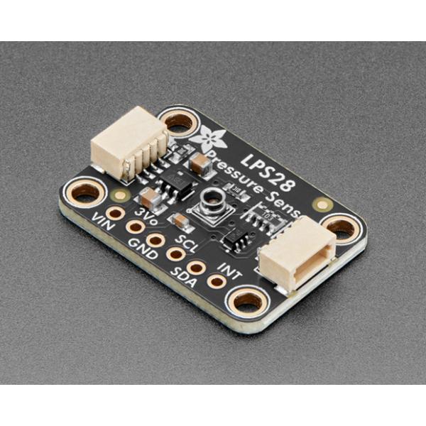 ピエゾ抵抗式のMEMS圧力センサー「LPS28DFW」を搭載したモジュール基板です。デバイスとしての測定レンジの上限は4060hPa (約4気圧) で、水深約40メートル相当の気圧環境での測定にも対応しています。インターフェースはI2C。ホ...