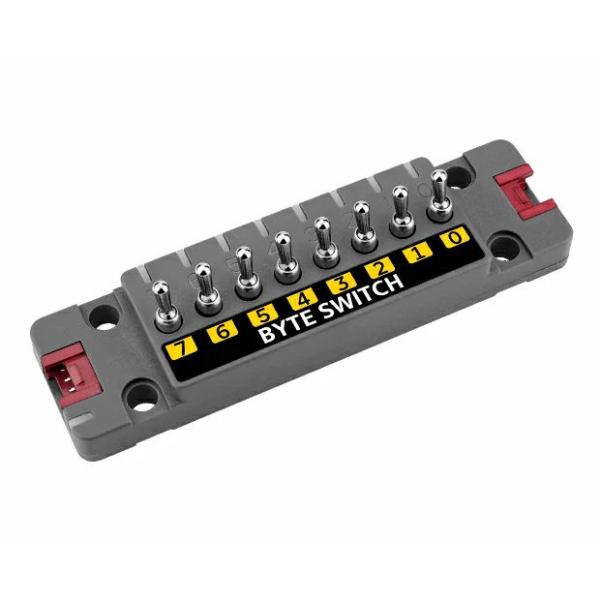 トグルスイッチ8個とRGB LED（WS2812C）9個が搭載されたユニットです。 メインコントローラとしてSTM32を採用、I2C通信に対応します。2組のPortA I2Cインターフェースにより本ユニットを複数カスケード接続することが可能...