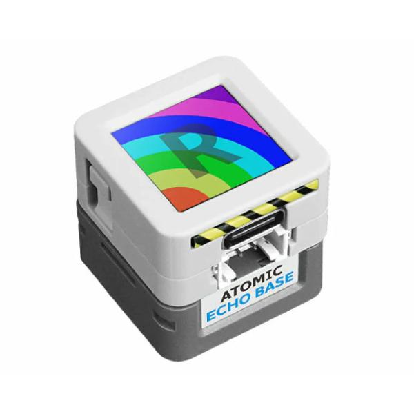 ATOMS3RとAtomic Echo Baseが組み合わされたAI音声開発キットです。コントローラ部にはESP32-S3をベースにしたATOMS3Rを採用、8 MB Flashと8 MB PSRAMの大容量メモリ、9軸IMU（BMI270...