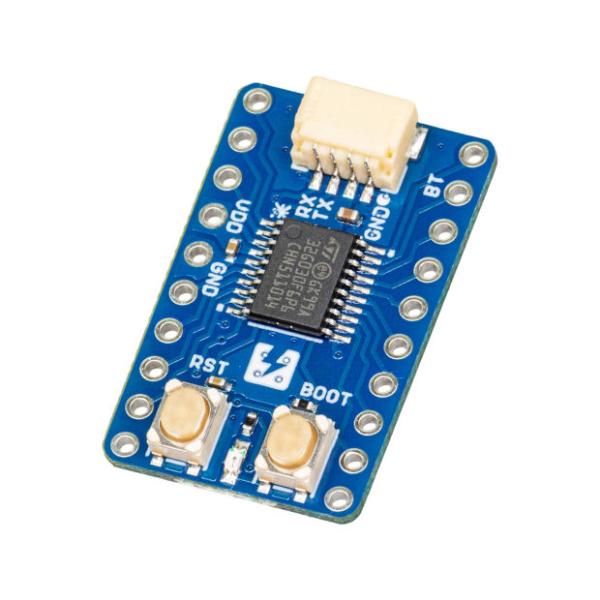 本製品は、STマイクロエレクトロニクス製の32ビットマイコン「STM32G030F6」を搭載した、超小型・低消費電力のマイコンボードです。Cortex-M0+コアをベースにし、最大64 MHzの動作周波数と、32 KBのフラッシュメモリ、8...