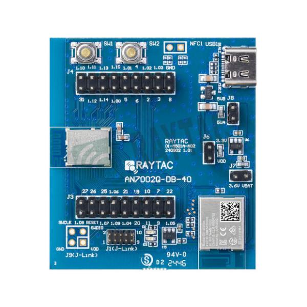 Raytac AN7002Q-DB-5340 は、nRF7002およびnRF5340モジュールが組み合わされたモジュール評価ボードです。Wi-Fiモジュール AN7002Q-P、およびBluetoothモジュールMDBT53-1Mが搭載され...