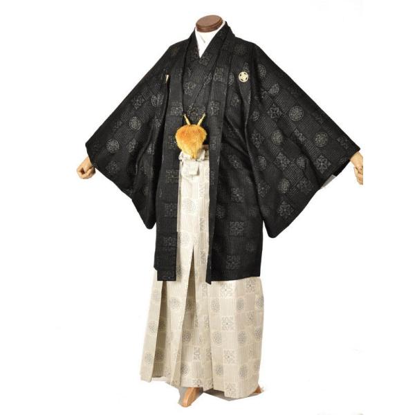 【商品情報】■着物寸法 肩裄：約75cm／袴丈：約91ｃｍ/羽織丈92■標準ウエスト100cmまで 身長165cm~170cm※実際の商品の家紋は、写真の家紋と異なる場合があります。帯・小物はこちらでコーディネートさせていただきます。掲載画...