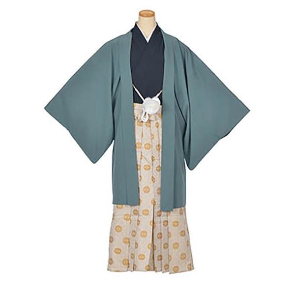 【商品情報】■着物寸法 肩裄：約75cm／袴丈：約89ｃｍ/羽織丈97m※実際の商品の家紋は、写真の家紋と異なる場合があります。帯・小物はこちらでコーディネートさせていただきます。掲載画像について 実際の商品になるべく近い色を再現しておりま...