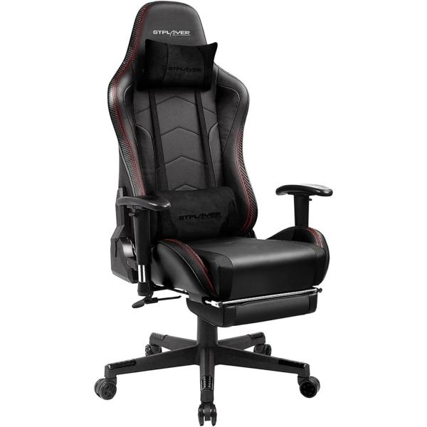 色:ブラック 黒 BLACKブランド:GTPLAYER（旧GTRacing）サイズ:幅66.0×奥行51.15×高さ120.65cm〜132.08cm　　本体重量:約24.15kg　　張り材：PUレザー