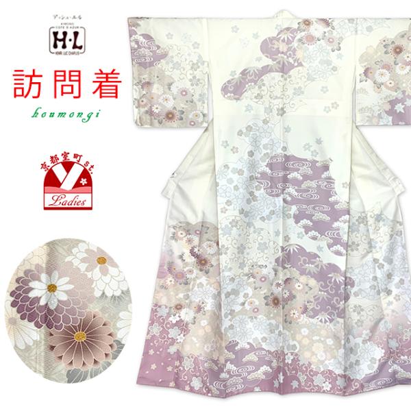 ●プレタ訪問着・サイズ【着物】　フリーサイズ　身丈：　１６５cm　裄丈：　　６８cm　袖丈：　　４９cm※適応身長：　１５５cmから１６５cm・素材ポリエステル１００％・生産　中国製※商品は、ご注文後にお取り寄せさせていただきますので、即日...