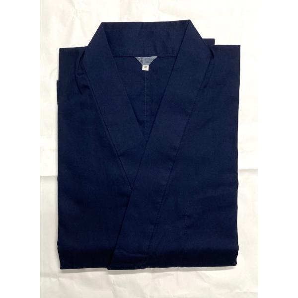 合用純綿作務着綿　100%上着ポケット；左胸内ポケット・右前身ごろズボンポケット；両脇手首・足首・ウエスト　ゴム入りＳ；上着丈70cm　裄75.5cm　ズボン丈97cmＭ；上着丈78cm　裄81cm　ズボン丈102cmＬ；上着丈82cm　裄...