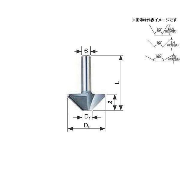 大日商　木工ビット　両偏心トリマー　ＲＴ６０　トリマー用　６×６０°■刃先材質：超硬チップ