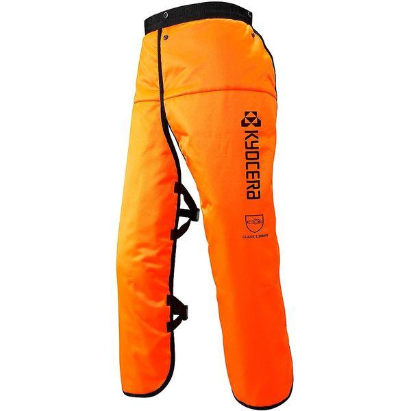 京セラ(旧リョービ) チェンソー用 チャップス 66400061●欧州規格Class1(20m/s)に適合、チェンソーの刃が接触すると　防護繊維がチェン刃に絡みつき、回転を瞬時に止める。●ワンタッチバックルで装着簡単