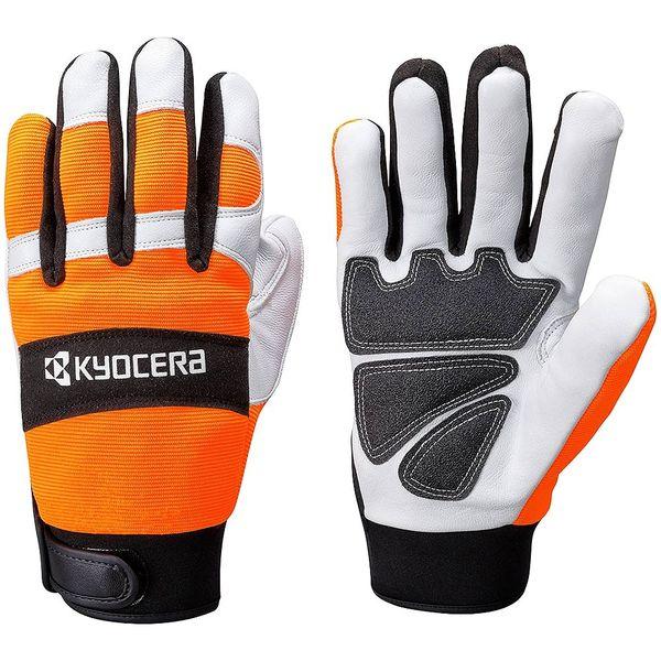 京セラ(旧リョービ) チェンソー用 グローブ 66400071●欧州規格Class1(20m/s)の防護繊維を使用(左手甲部のみ)