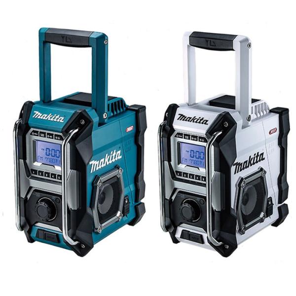 マキタ　充電式ラジオ　MR001GZ※本体のみ(バッテリ・充電器別売)●40Vx、18Vバッテリ、14.4V、10.8Vスライド、家庭用電源AC100V対応●ラジオ機能のみのシンプルタイプ●響き渡る大音量と音質、大型スピーカー×２(左右配置...