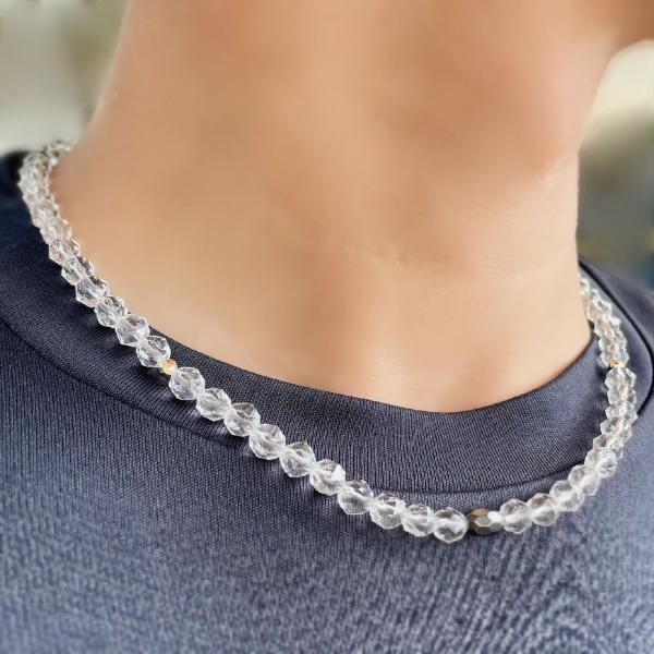 ○人気NO.1の磁気ネックレスに、K18パーツとスターカットクリスタルを組み合わせて製作した最高の一品です！