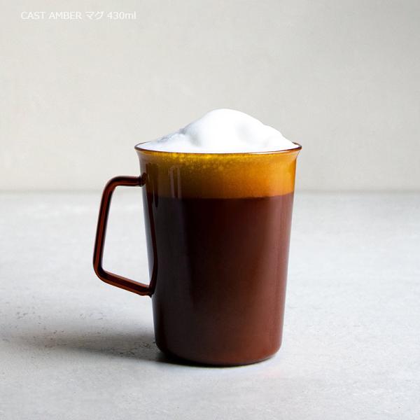 サイズ：φ90 x H110 x W115 mm容量： 430 ml重量： 約115 g素材・材質：ガラス（耐熱ガラス）生産国：中国※電子レンジ・食洗器可※耐熱温度差: 120℃ ノスタルジックな雰囲気が漂うCAST AMBER。電子レンジ...