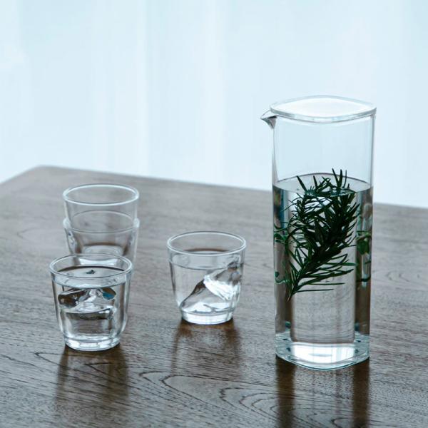 サイズ:W87 x D87 x H241 mm容量：1 L重量：310ｇ素材・材質 :メタクリルスチレン生産国:中国※ 耐熱温度: 90℃ / 耐冷温度: -20℃※ 食器洗浄機OK蓋とボディの2つのパーツのみで構成されており、片手で楽に注...