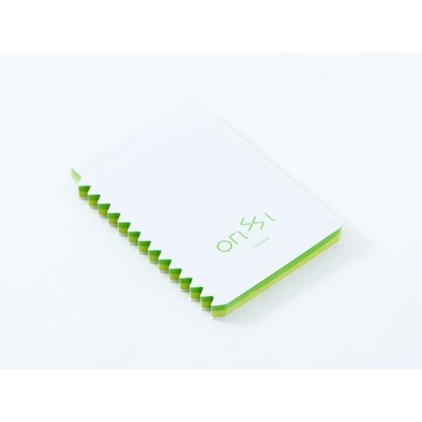 折るチェックメモ　orissiオリッシー2012年グッドデザイン賞を受賞「Orissi（オリッシィ）」は左側の一辺がギザギザの形になっている、変わった形のメモパッド。この形は見た目を個性的にするだけでなく、メモに便利な機能を持たせています。...