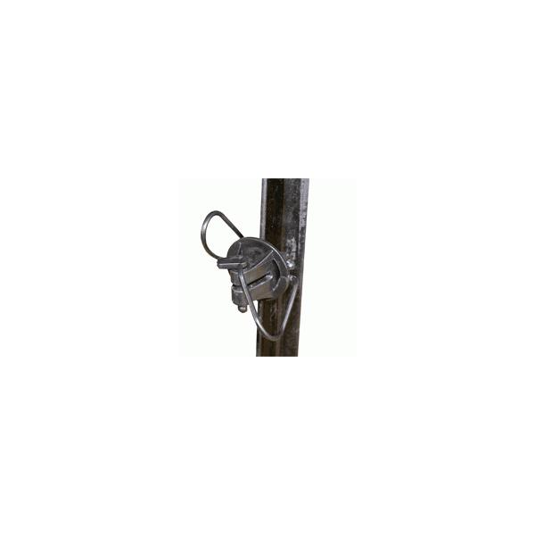 耐候性の高い樹脂を使用し、台座が厚いため長く使えて漏電も防ぎます。・Y型ポストなど鋼柱への電気柵の取り付けに・抗ＵＶポリエチレン使用・ピンロックタイプなのでワイヤーの取り付け、取り外しが簡単です・ワイヤーの張力にも十分耐える、頑丈なピン