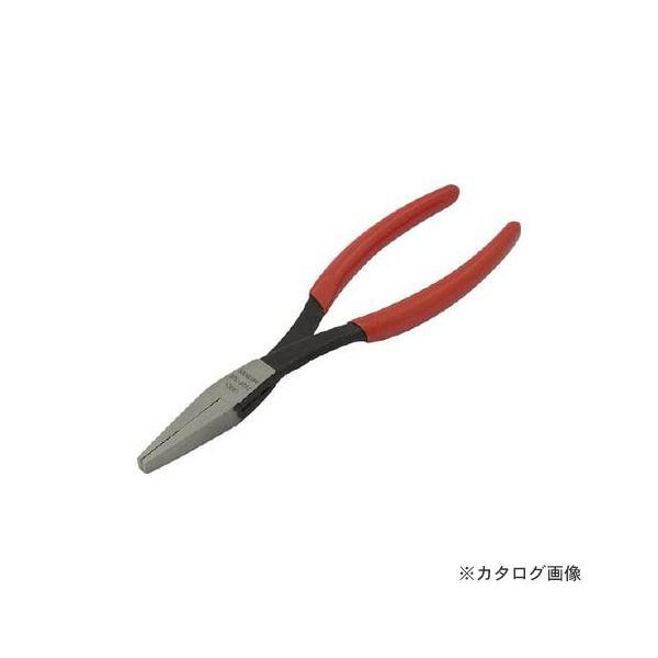 【メーカー】●室本鉄工（株）【特長】●先端はクロス目のギザ付で軽い力で強くつかめます。強靭で軽量です●ソフトカバー付【仕様】●全長(mm)：200●A(mm)：38●先端形状(mm)：5×7●質量(g)：210