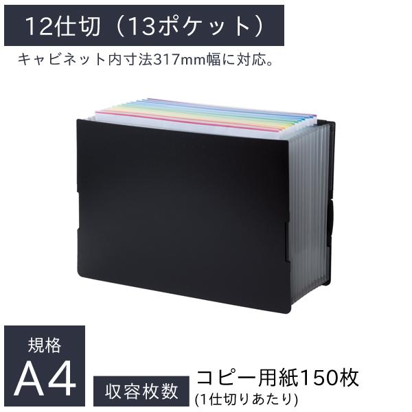 リヒトラブ LIHITLAB LIHIT LAB. オフィス用品 事務用品 ドキュメントファイル 書類 プリント コピー用紙 整理 整頓 収納 ブラック A-5093 4903419819798