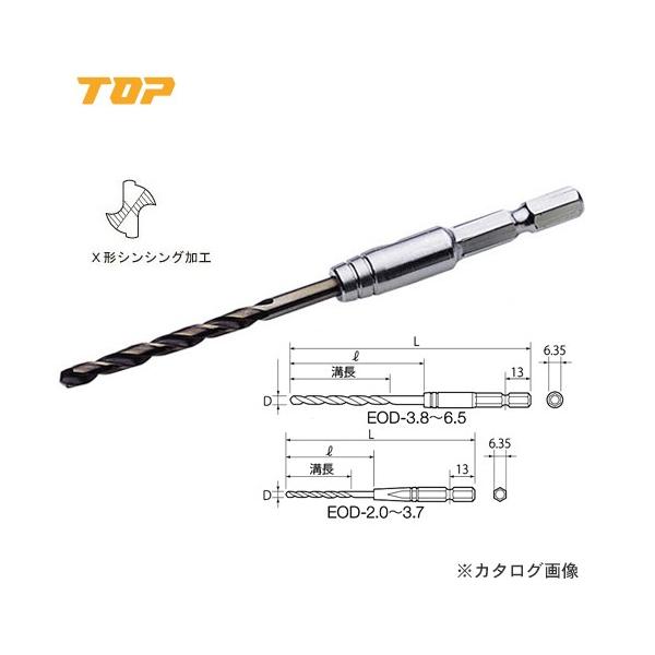 【メーカー】●トップ工業（株）【特長】●六角軸シャンクで電動ドリルにワンタッチで取り付け可能です。●X型シンニング加工が施されており刃先が逃げません。●正確な位置に穴開け可能です。●刃先は特殊チップをろう付けしておりスムーズな穴開けできます...