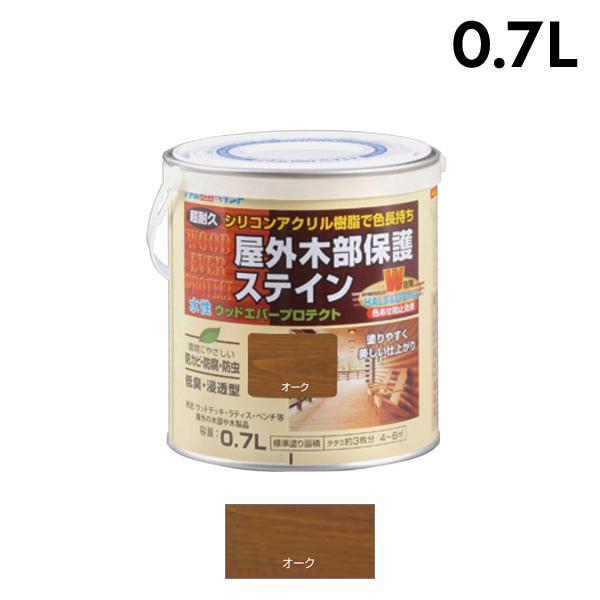 アトムハウスペイント アトムペイント アトムサポート 塗装用品 塗料 UV吸収剤配合 色あせ防止 防カビ 防虫 防腐 屋外木部保護塗料 水性 超耐久 発色にこだわった塗料 オーク 00001-08904 4971544089041