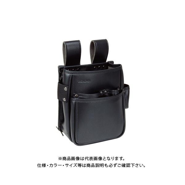 【メーカー名】●ジェフコム(株)【特長】●高級人造皮革製の腰袋(スタンダードタイプ) ●厚みのある1枚ものの人造皮革を樹脂製生地で補強●ハーネス型安全帯対応で、吊り下げスペースを確保できる分割ベルト通し部●クリップタイプのホルダーに便利なホ...