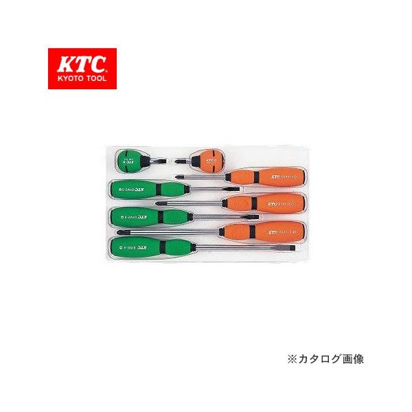 【メーカー】●京都機械工具（株）【特長】●軸の材質はCr-Vです。●グリップは軽く、ベタつき感がなく環境にやさしいエラストマ樹脂を採用しています。●グリップのオレンジ色は+、グリーン色は-を表しています。●パッケージはトレイとして使用できま...