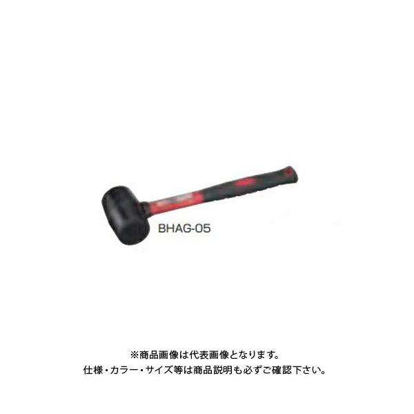 【メーカー】●TONE(株)【特長】●打撃物にキズをつけにくい、ヘッドがゴム製のハンマー●グラスファイバー柄を採用し、軽量で耐久性に優れています。●握りやすく、滑りにくいグリップです。【仕様】●呼称：0.5ポンド●頭径(mm)：80●頭長(...