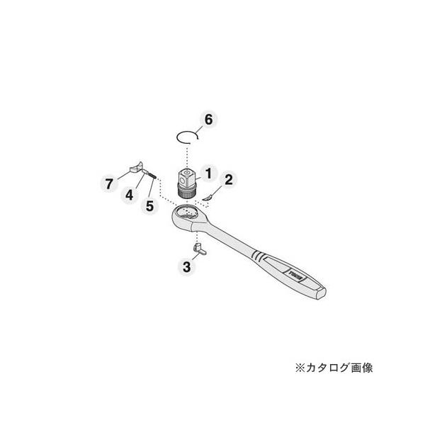 【メーカー名】●ＴＯＮＥ（株）●対応機種：RH3CHS、RH3CH【部品】●1.歯車組立×1●2.防塵用フタ×1●3.小ハンドル×1●4.ブッシュ×1●5.スプリング×1●6.止め輪×1●7.クサビ×1