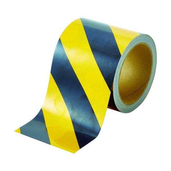 【メーカー】●トラスコ中山（株）【仕様】●色：イエロー/ブラック●幅(mm)：90●長さ(m)：10●厚さ(mm)：0.12●紙管サイズ(mm)：76.5●最大テープ外径(mm)：110●粘着力(mm)：6.4N/10●切断にはカッターが必...