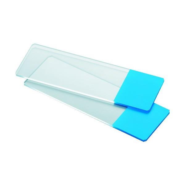 【メーカー】●トラスコ中山（株）【仕様】●フロスト部：ブルー●幅(mm)：75●奥行(mm)：25●厚さ(mm)：1●洗浄済みホワイトガラス製●縁研磨有り【材質・仕上げ】●ホワイトガラス【1注文あたり入数】●50枚【質量】●275.000G